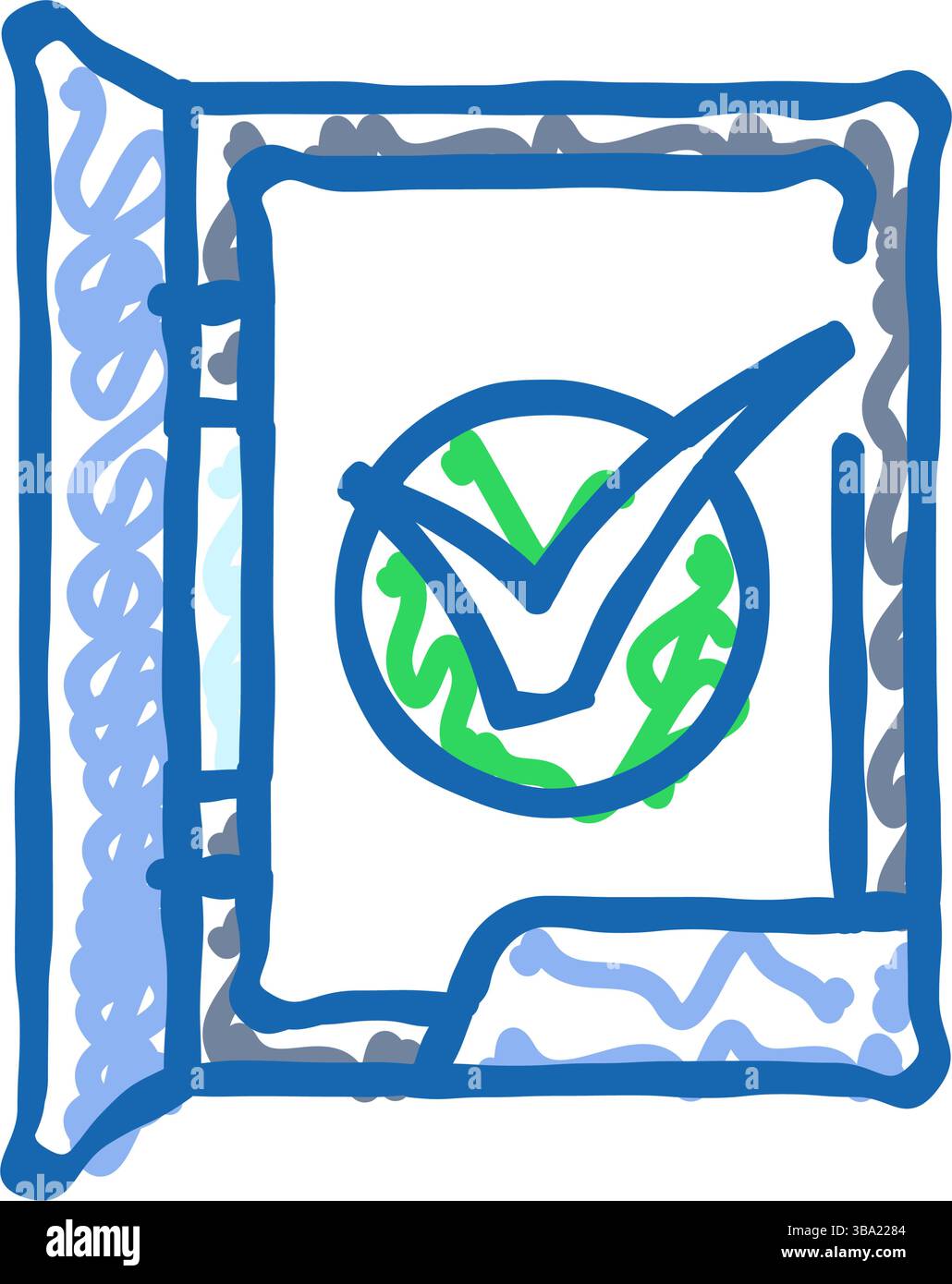 folder check mark icon doodle illustration Stock Vector Image & Art - Alamy