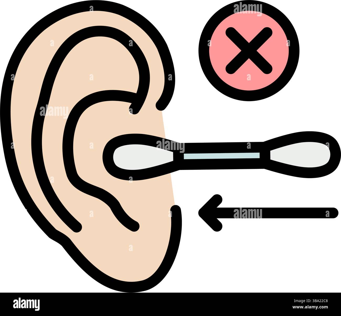 White cotton swab ears icon hi-res stock photography and images - Alamy