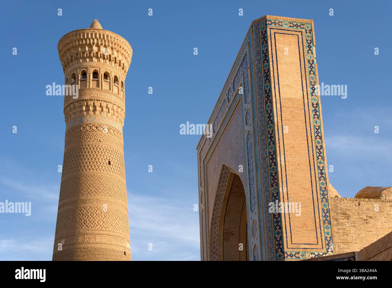 Kalan Mosque and Kalan Minaret, Bukhara, Uzbekistan, Central Asia Stock ...