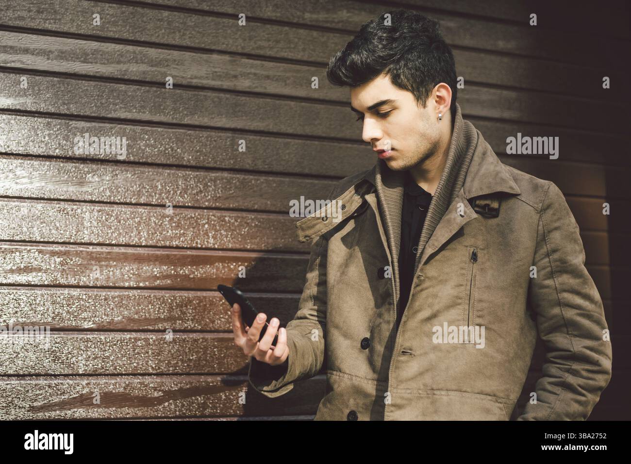 Portrait of young handsome Turkish male model of Mediterranean race ...