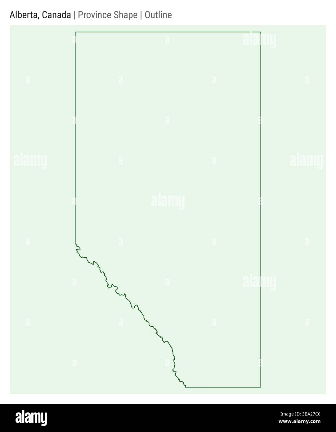 Alberta, Canada. Simple vector map. Province shape. Outline style ...