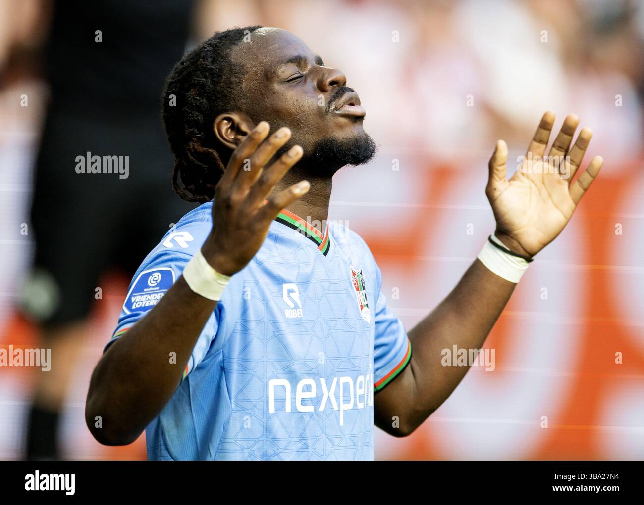 AMSTERDAM - NEC player Brayann Pereira celebrates his goal, the 2-0 ...