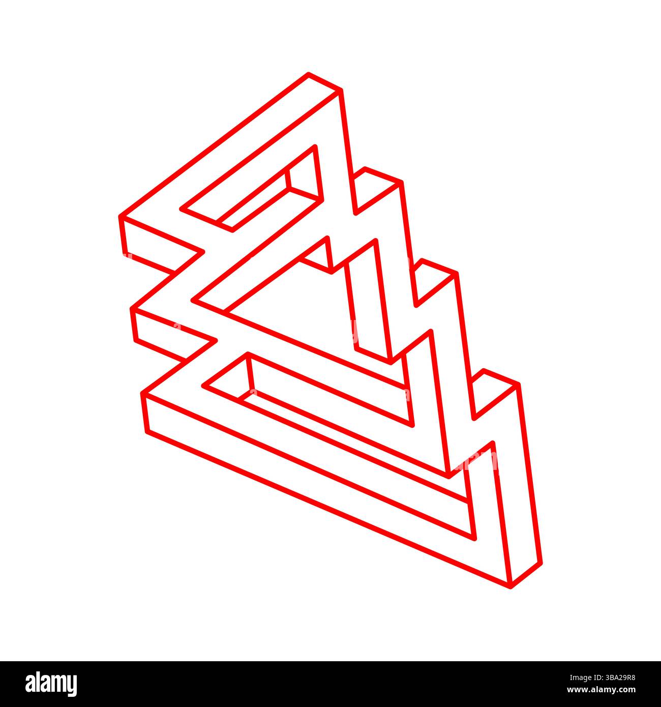 Impossible shapes, optical illusion figure, vector. Escher paradox ...