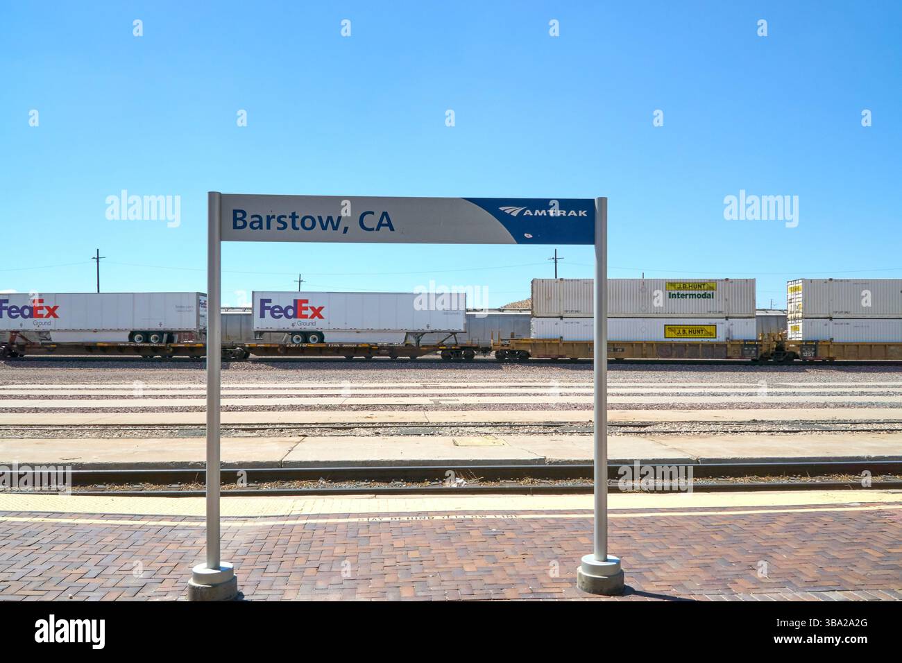 Barstow, California, USA. 7th May, 2025. Photographed from the Amtrak ...