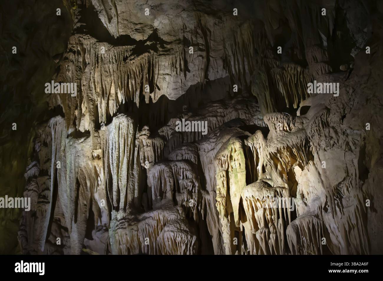 The cave is karst, amazing view of stalactites and stalagnites ...