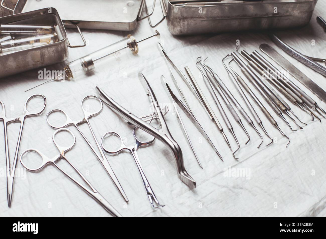 A large set of vintage dental instruments Stock Photo - Alamy