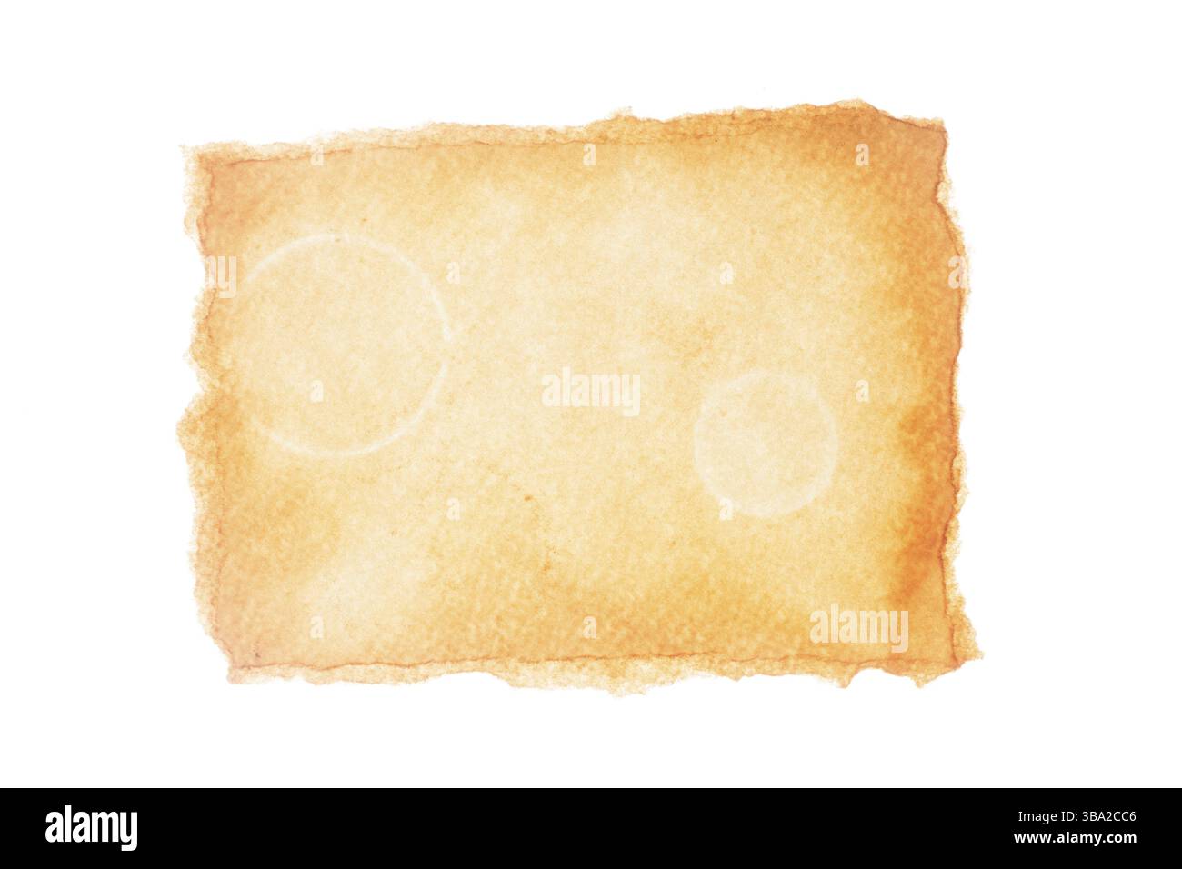 Empty aged paper isolated on white background Stock Photo - Alamy