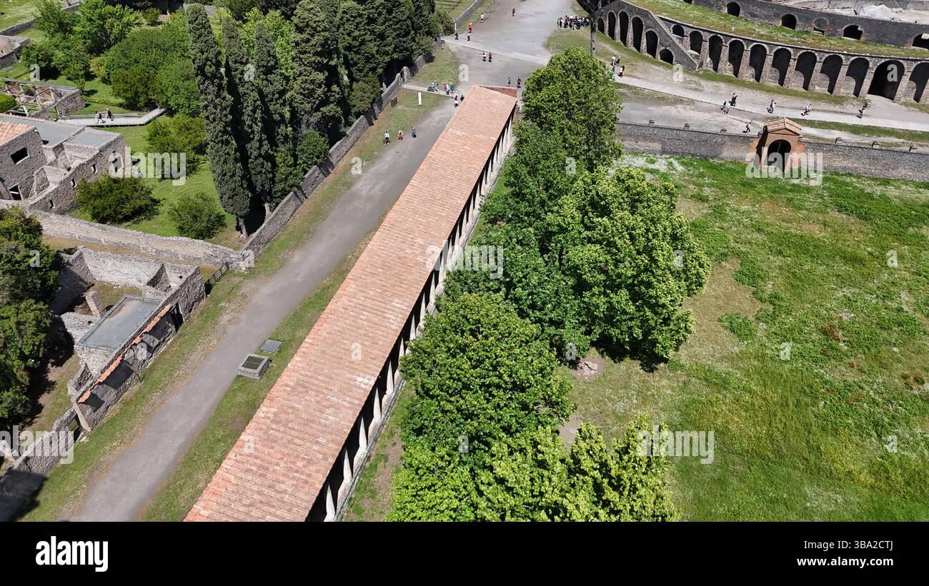 aerial view of the Amphitheatre of Pompeii, Historic World Heritage ...
