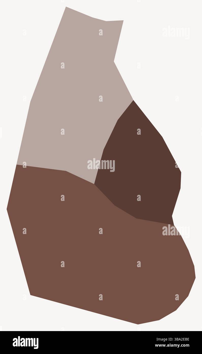 Map of Montserrat with regions. Just a simple country border map with ...