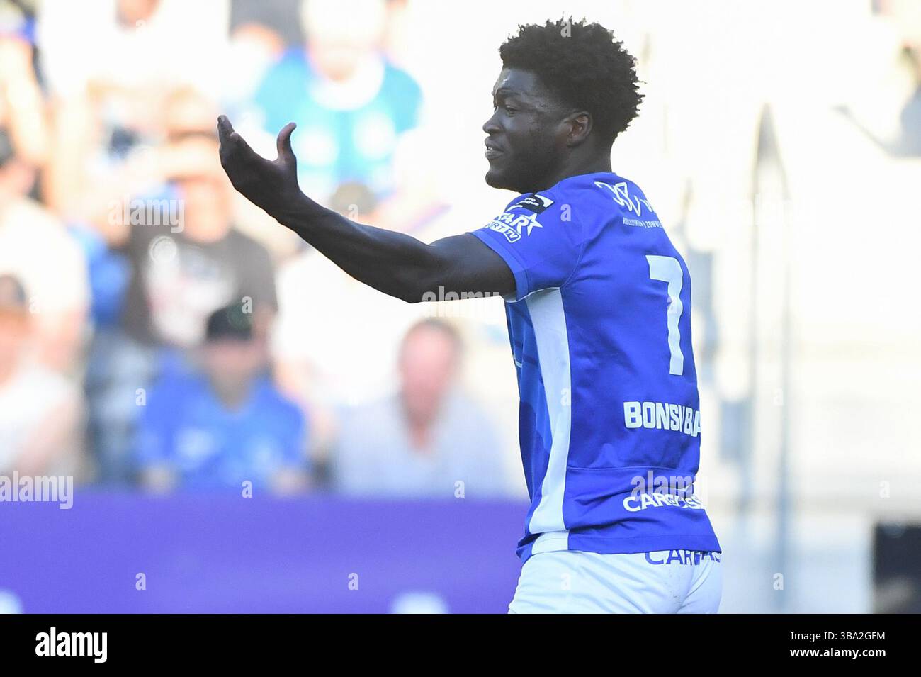 Christopher Bonsu Baah (7) of Genk looks dejected during the Jupiler ...