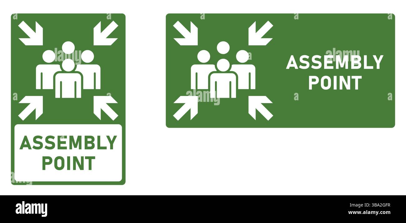 Assembly / meeting point icon. Vertical and horizontal version Stock ...