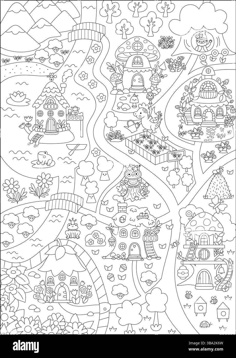 Map of fairyland hi-res stock photography and images - Alamy