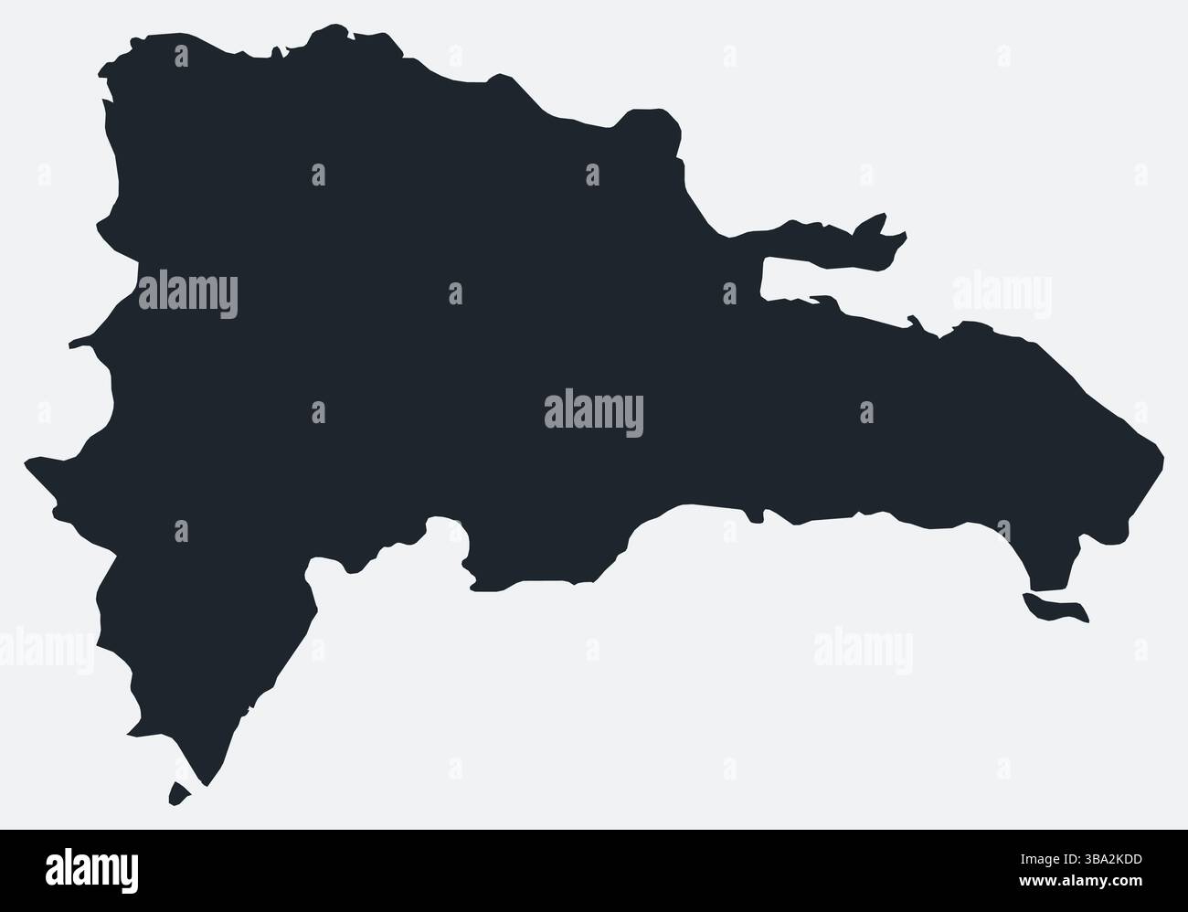 Dominican Republic map. Just a simple border map. Shape of the country ...