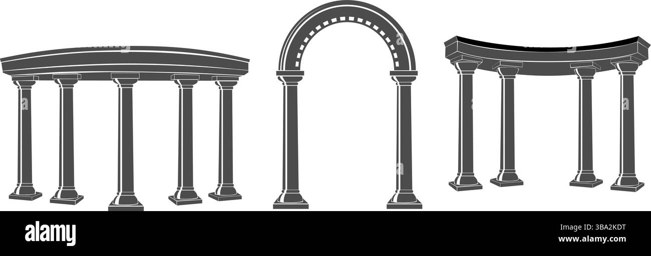 Ancient greek arch set Stock Vector Image & Art - Alamy