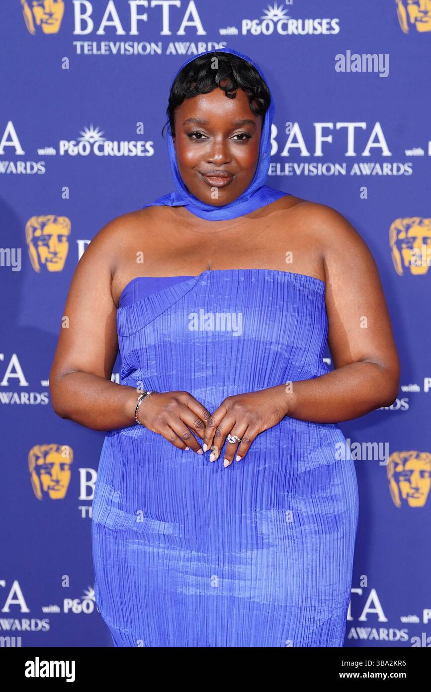 Lolly Adefope in the press room during the 2025 BAFTA Television Awards ...