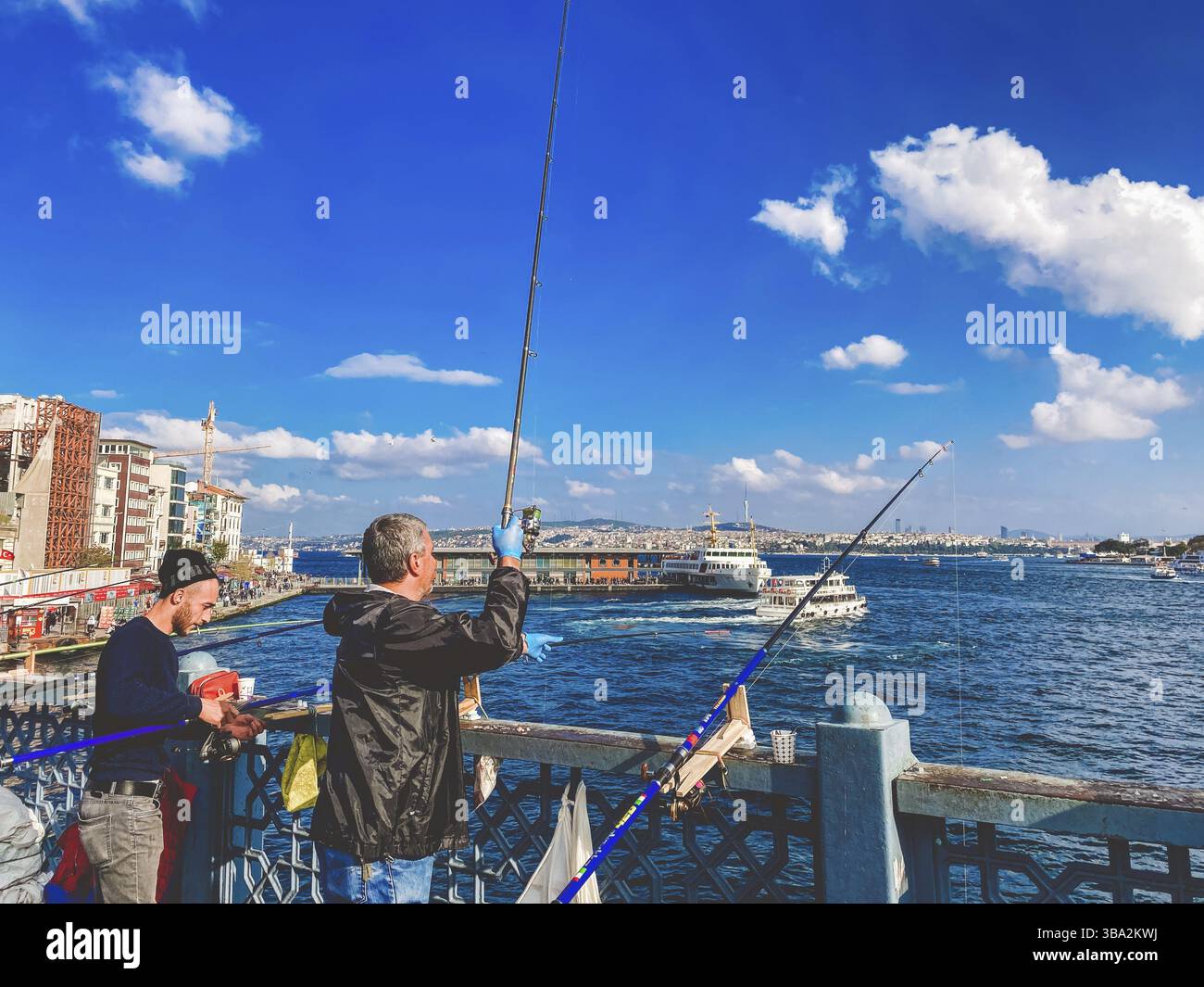 Fisherman pedestrians on galata hi-res stock photography and images - Alamy