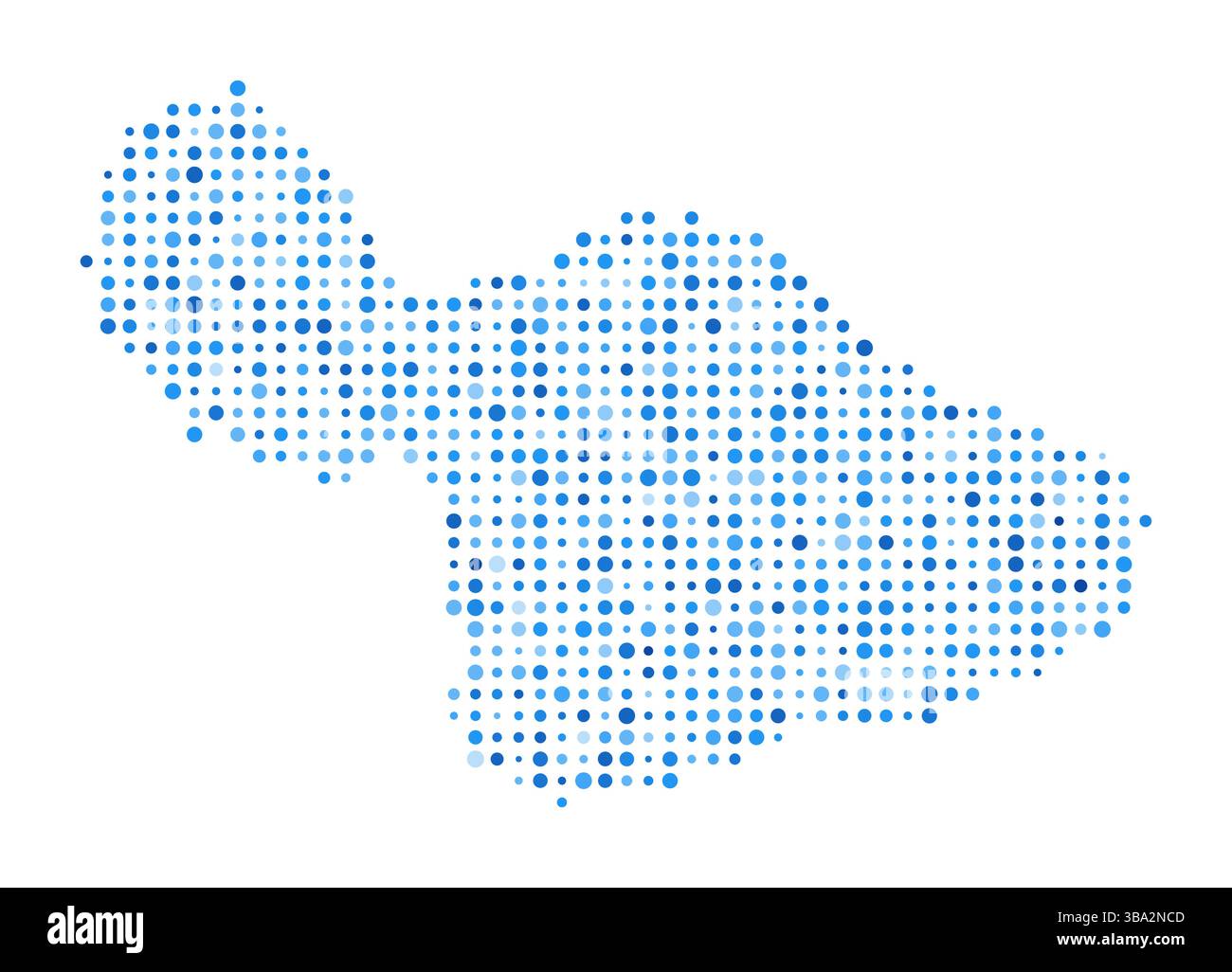 Maui Dot Map. Island Digital Style Shape. Maui vector image. Island ...