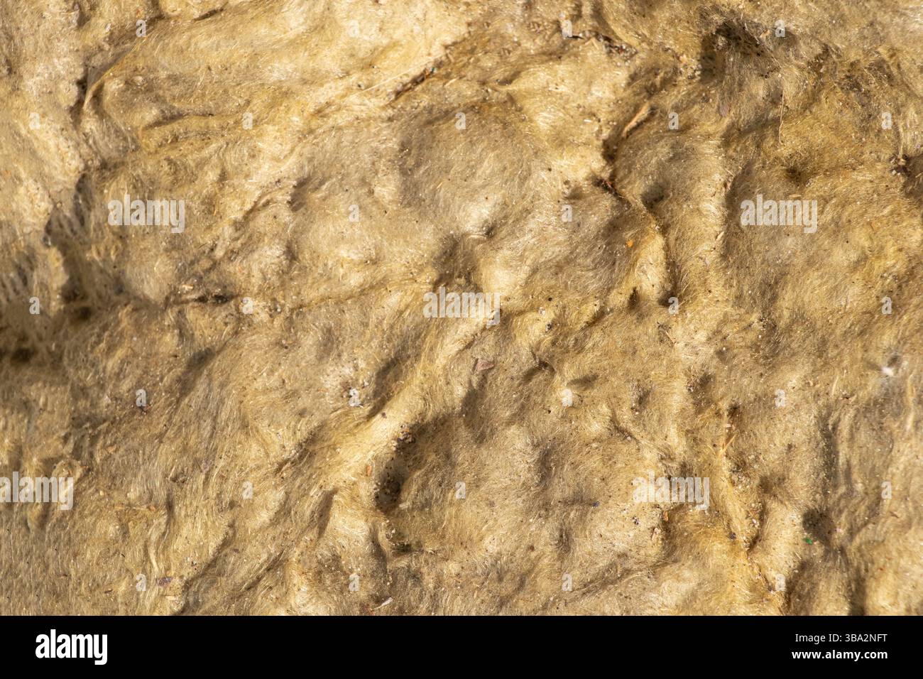 Texture of construction glass wool close-up, glass wool for dulling ...