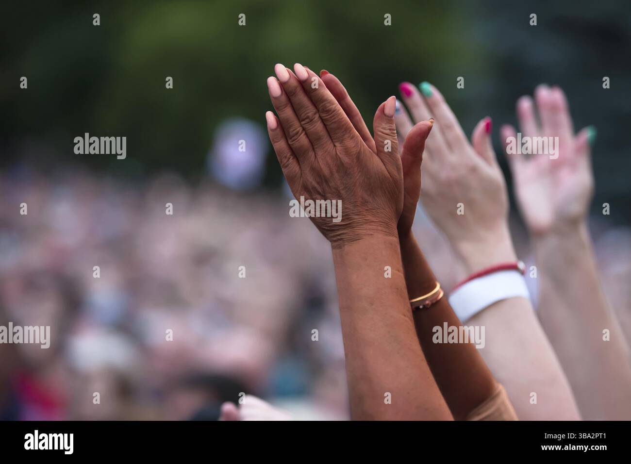 The black man raised his hands in protest. Social justice and peaceful ...