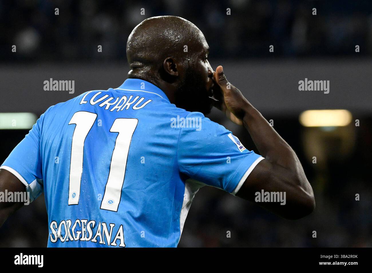 Napoli, Italy. 11th May, 2025. Romelu Lukaku of SSC Napoli celebrates ...