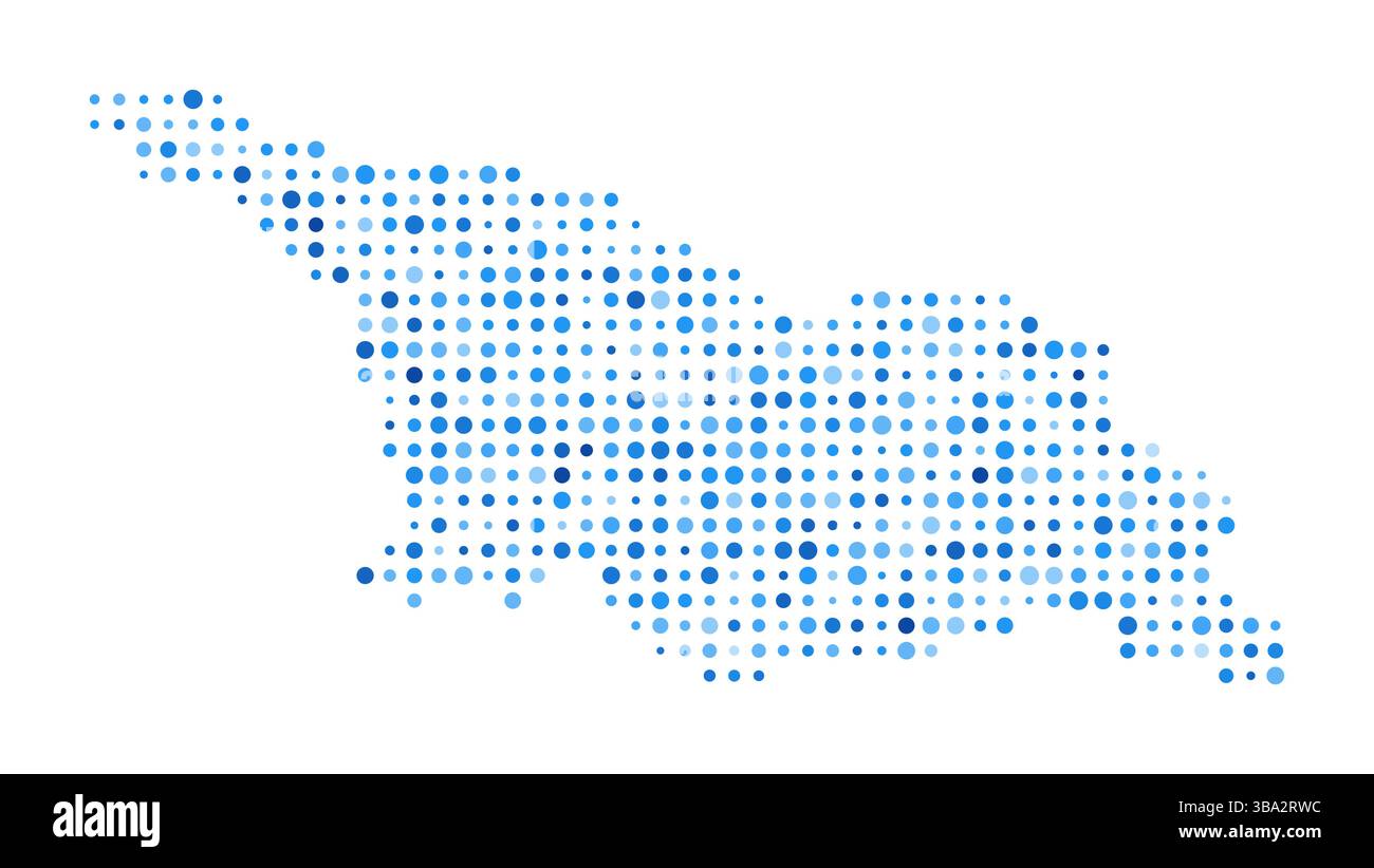 Georgia Dot Map. Country Digital Style Shape. Georgia vector image ...