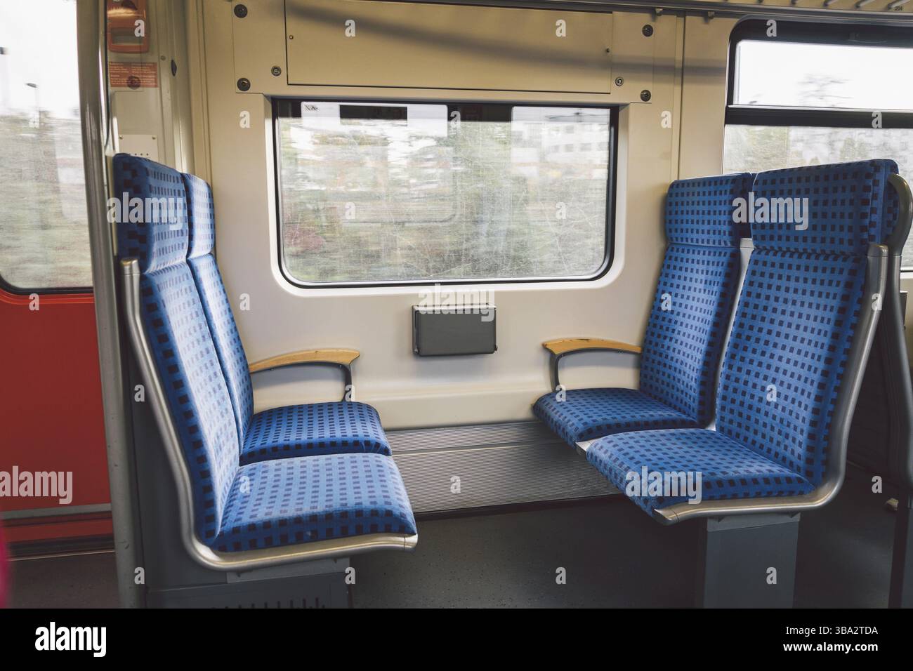 Inside The Wagon Train Germany, Dusseldorf. Empty train interior ...