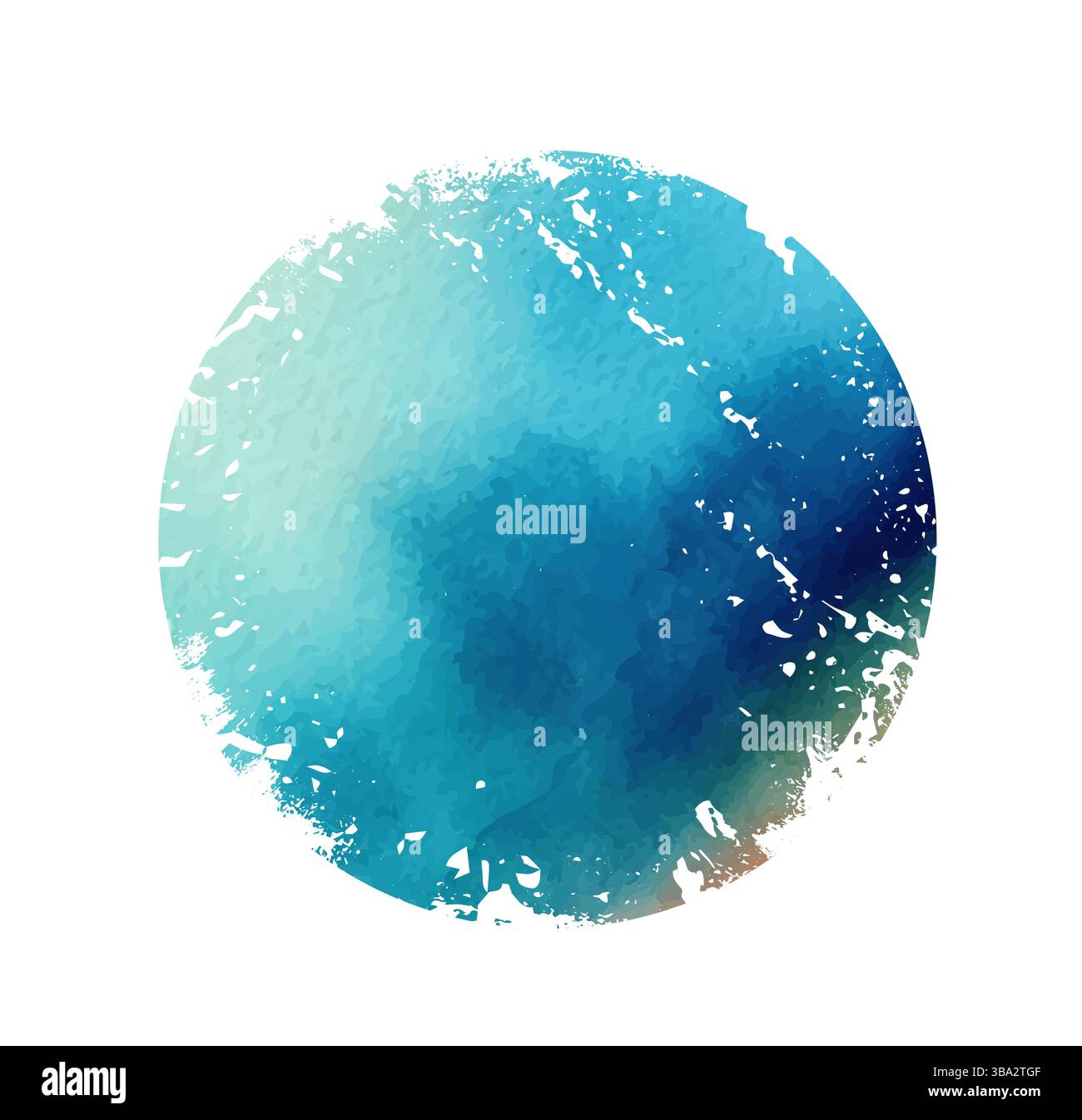 Watercolor circle blue. Abstract color watercolor blur mesh shape on ...