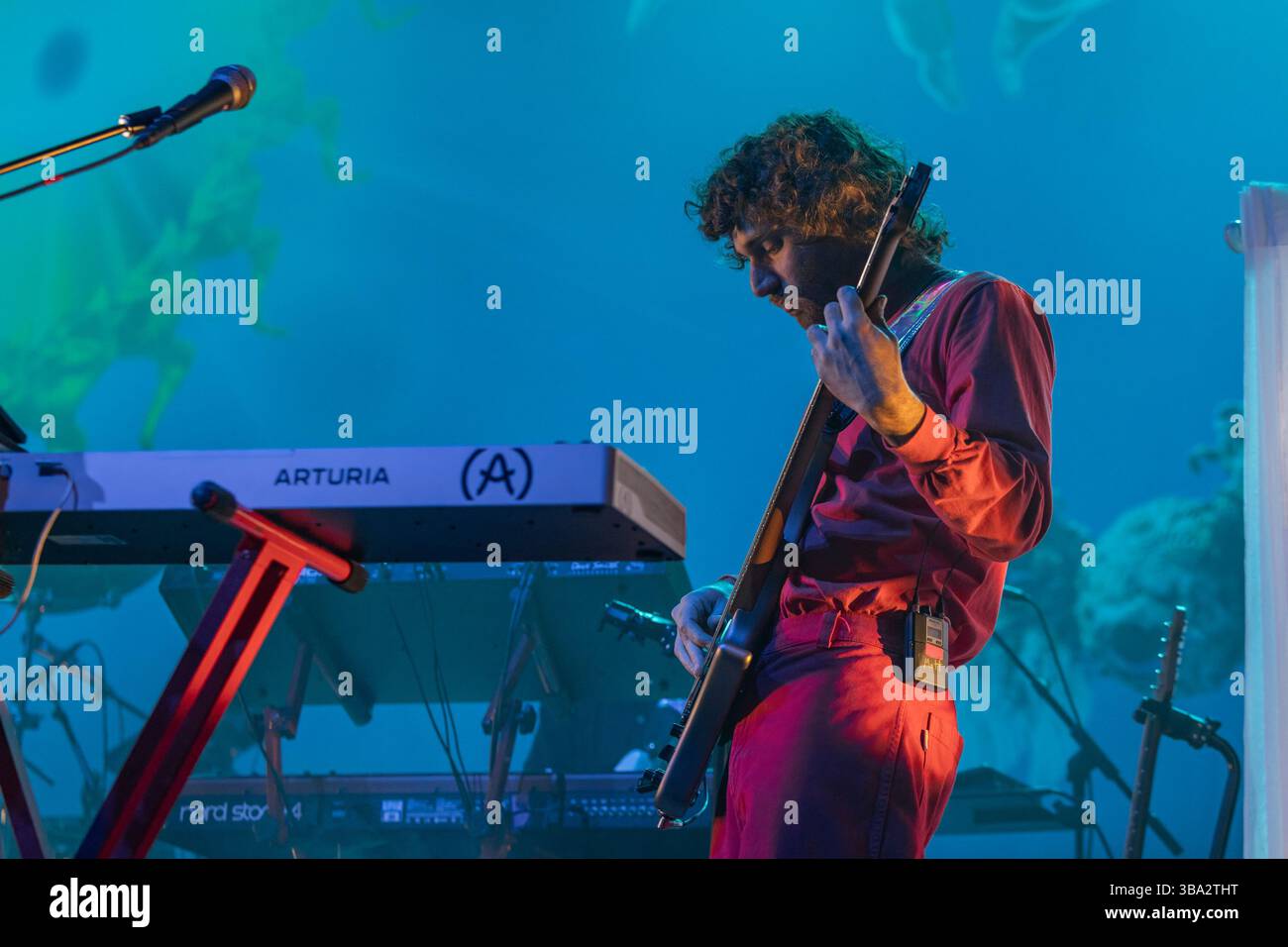 Madison, USA. 10th May, 2025. Matthew Lewin of Magdalena Bay at The ...