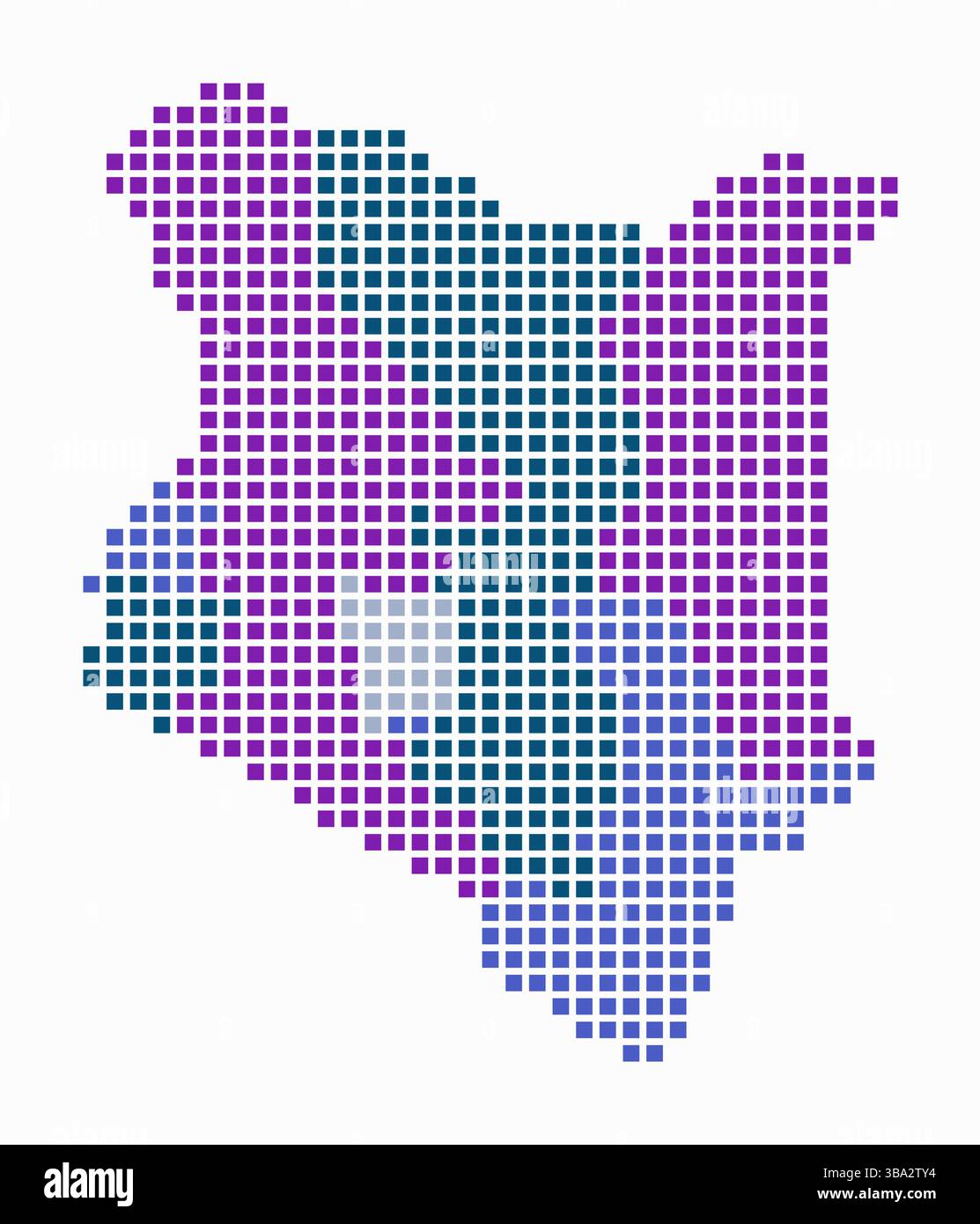 Kenya dotted map. Digital style map of the country on white background ...
