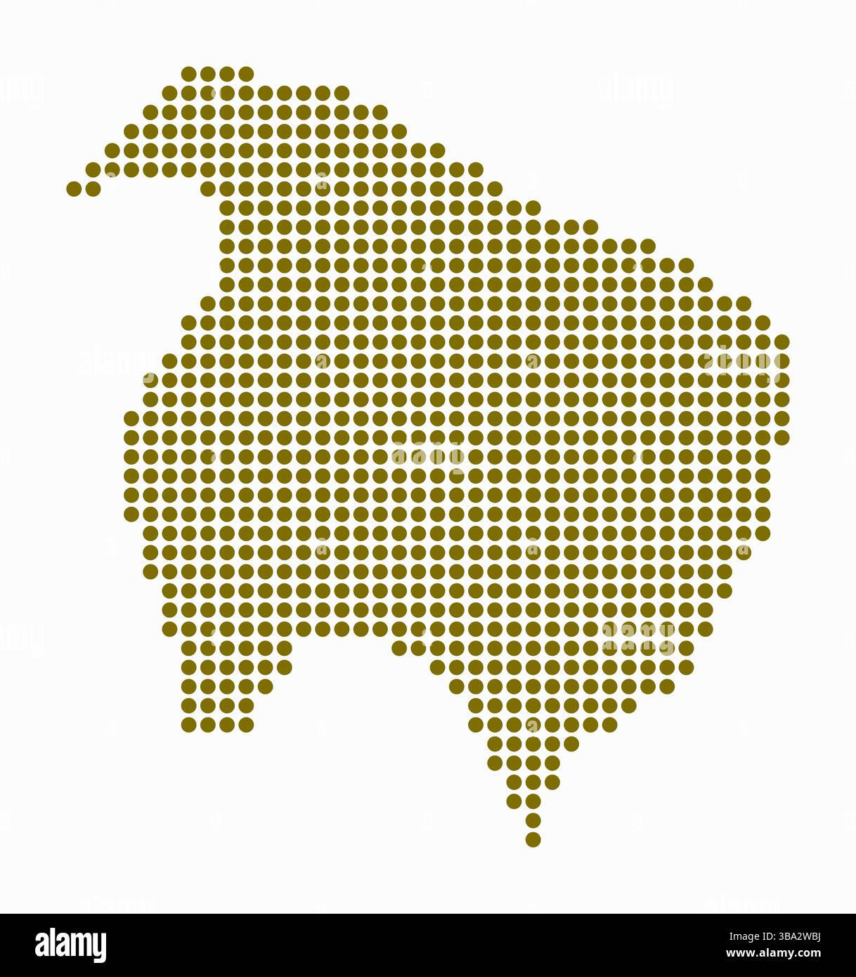 Norfolk Island dotted map. Digital style map of the country on white ...