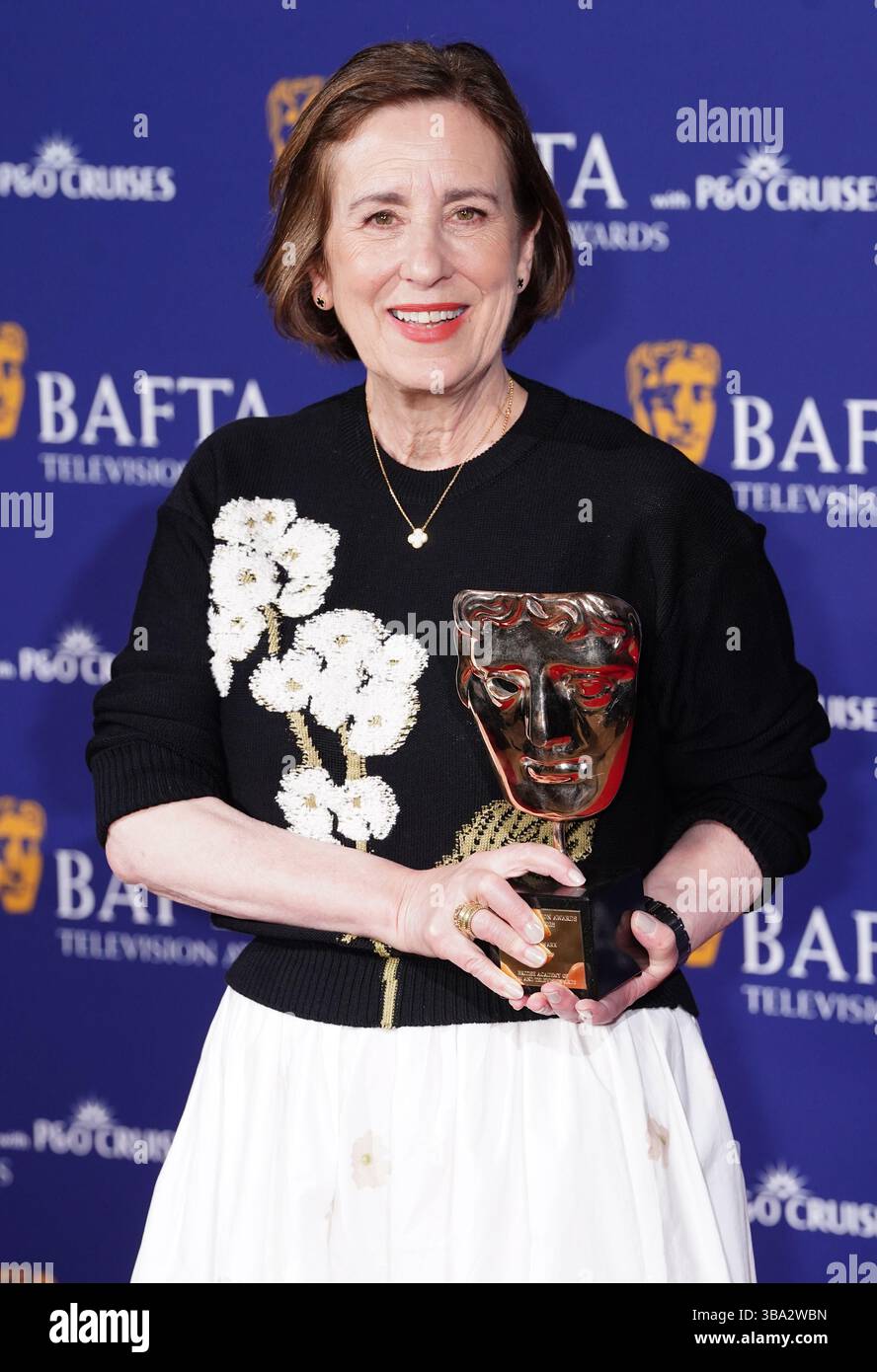Kirsty Wark with the Fellowship Award in the press room during the 2025 ...
