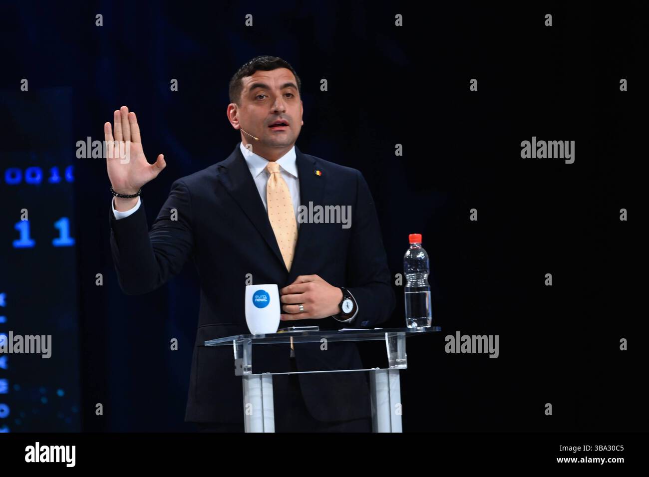 ROMANIA-POLITICS-VOTE-DEBATE Leader of the far-right Alliance for the ...