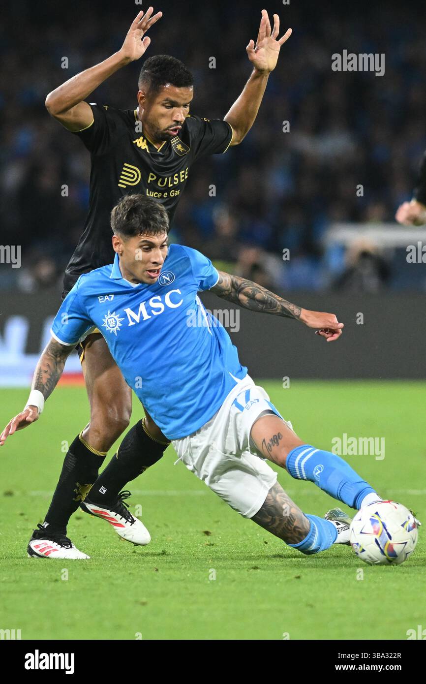 Naples, Italy. 11th May, 2025. Mathias Olivera of SSC Napoli competes ...