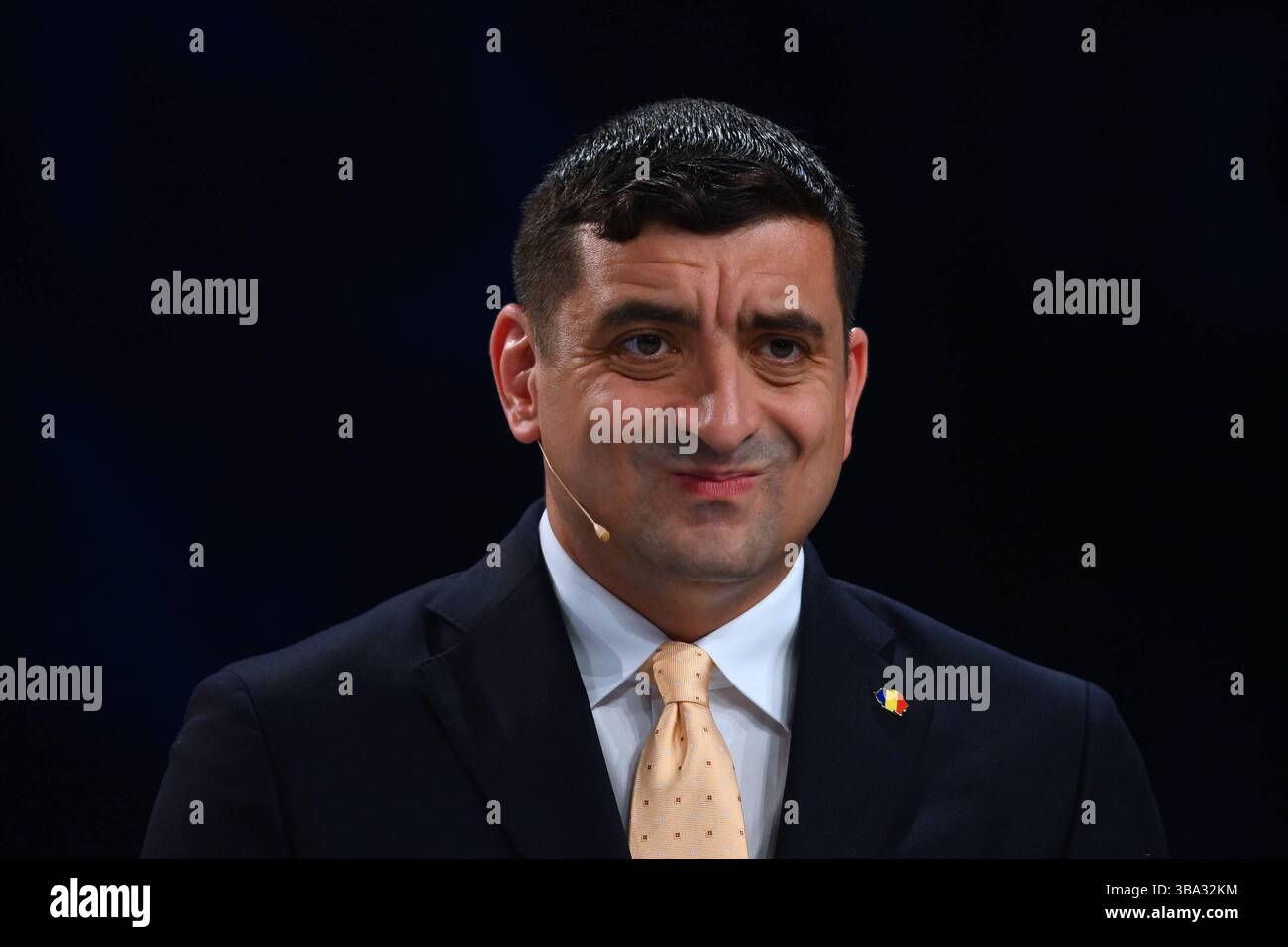 ROMANIA-POLITICS-VOTE-DEBATE Leader of the far-right Alliance for the ...