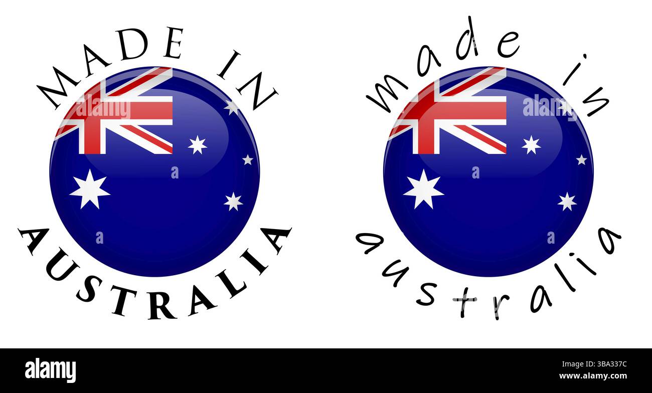 Australian flag in circle Cut Out Stock Images & Pictures - Alamy