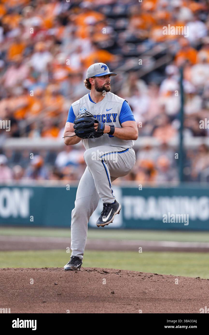 Kentucky Wildcats starting pitcher Nic McCay (5) in action against the ...