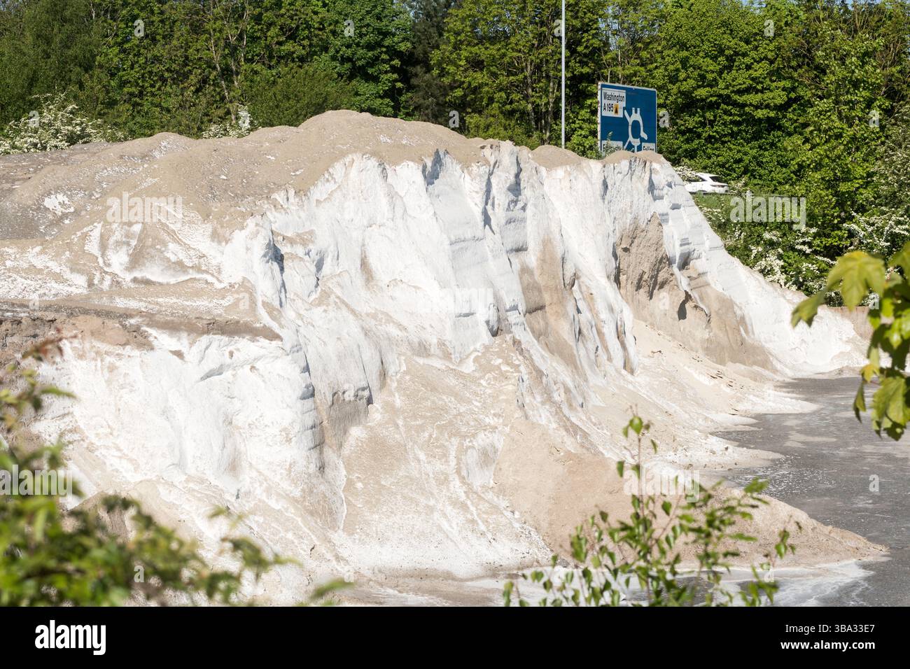 Road salt storage depot England, UK Stock Photo - Alamy