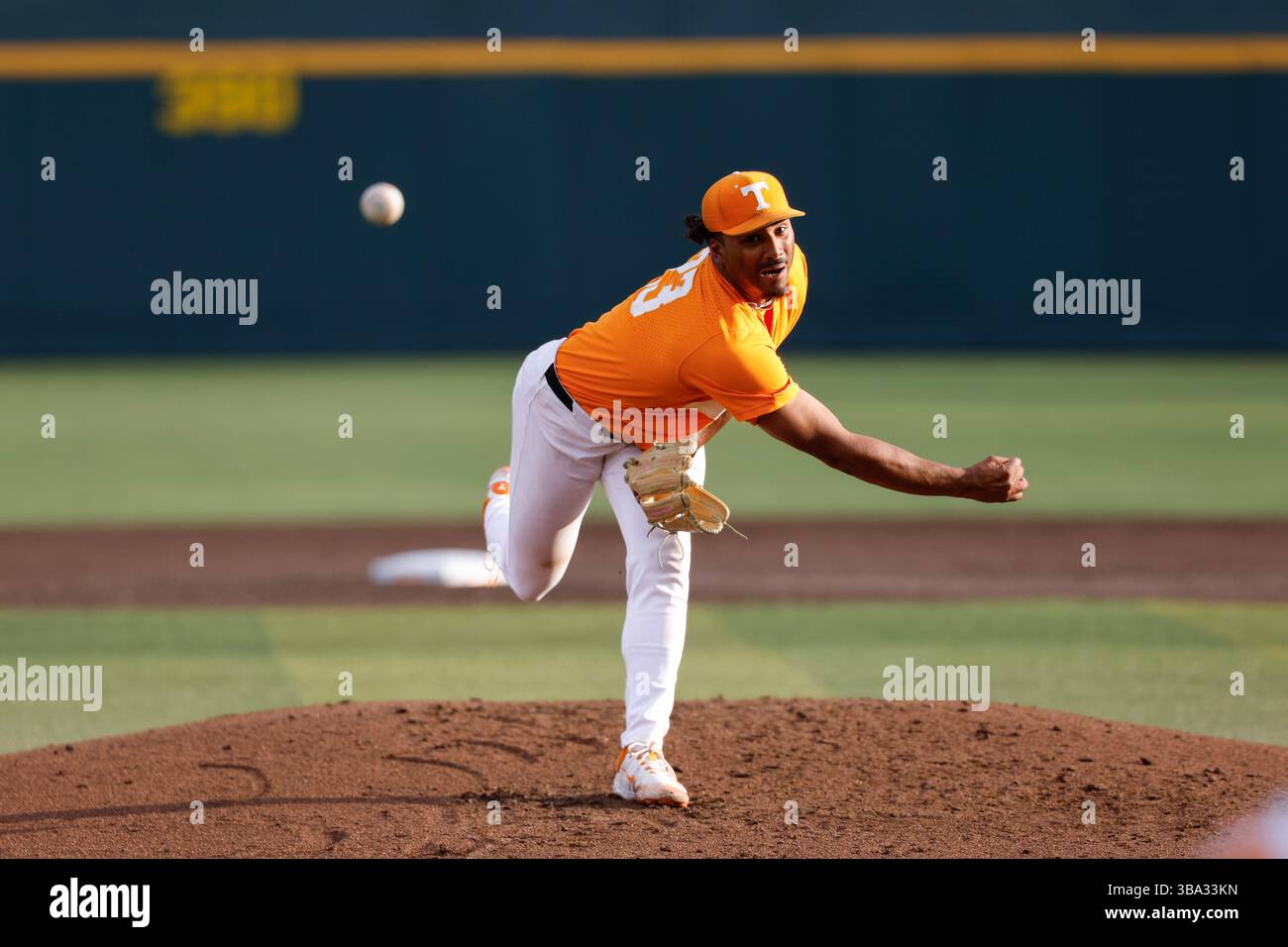 Tennessee Volunteers starting pitcher Marcus Phillips (23) in action ...