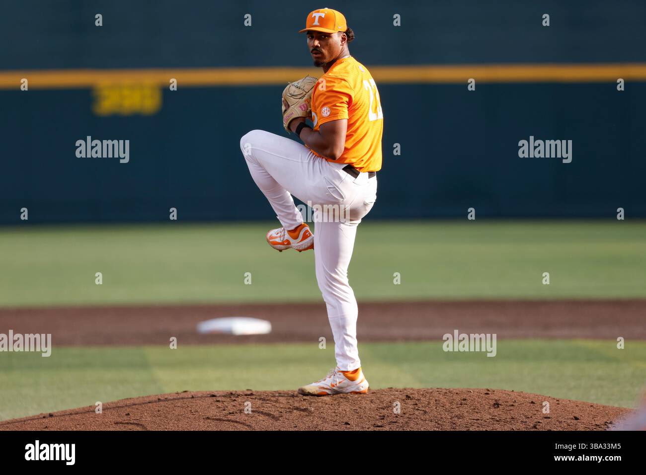 Tennessee Volunteers starting pitcher Marcus Phillips (23) in action ...
