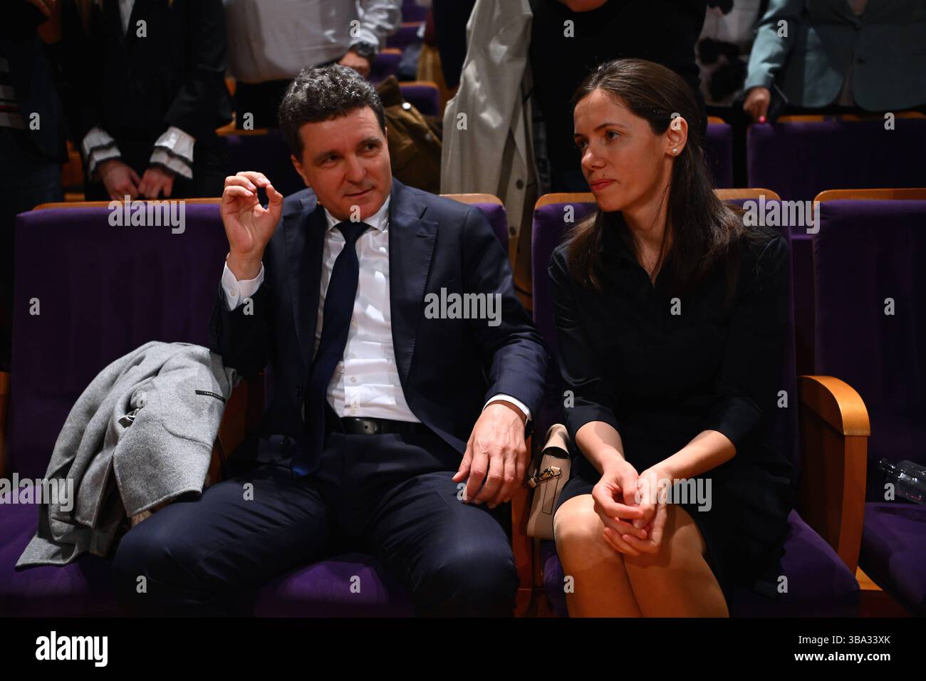 ROMANIA-POLITICS-VOTE-DEBATE Leader of the far-right Alliance for the ...