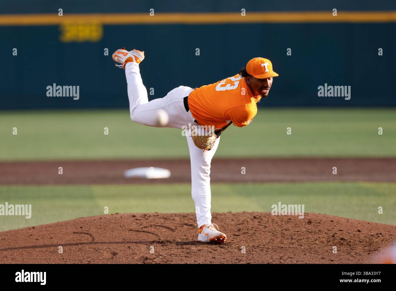 Tennessee Volunteers starting pitcher Marcus Phillips (23) in action ...