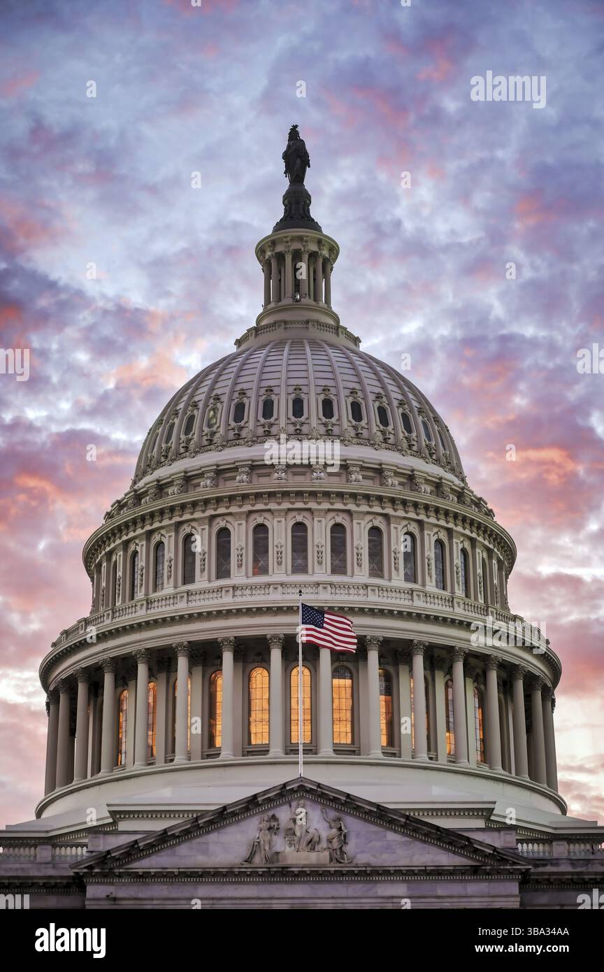 The United States Capitol, the meeting place of the United States ...