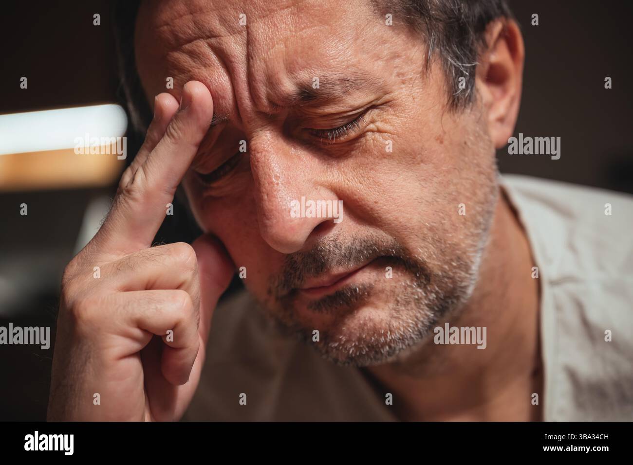 Disappointment, sadness and displeasure. Portrait of frustrated mature ...