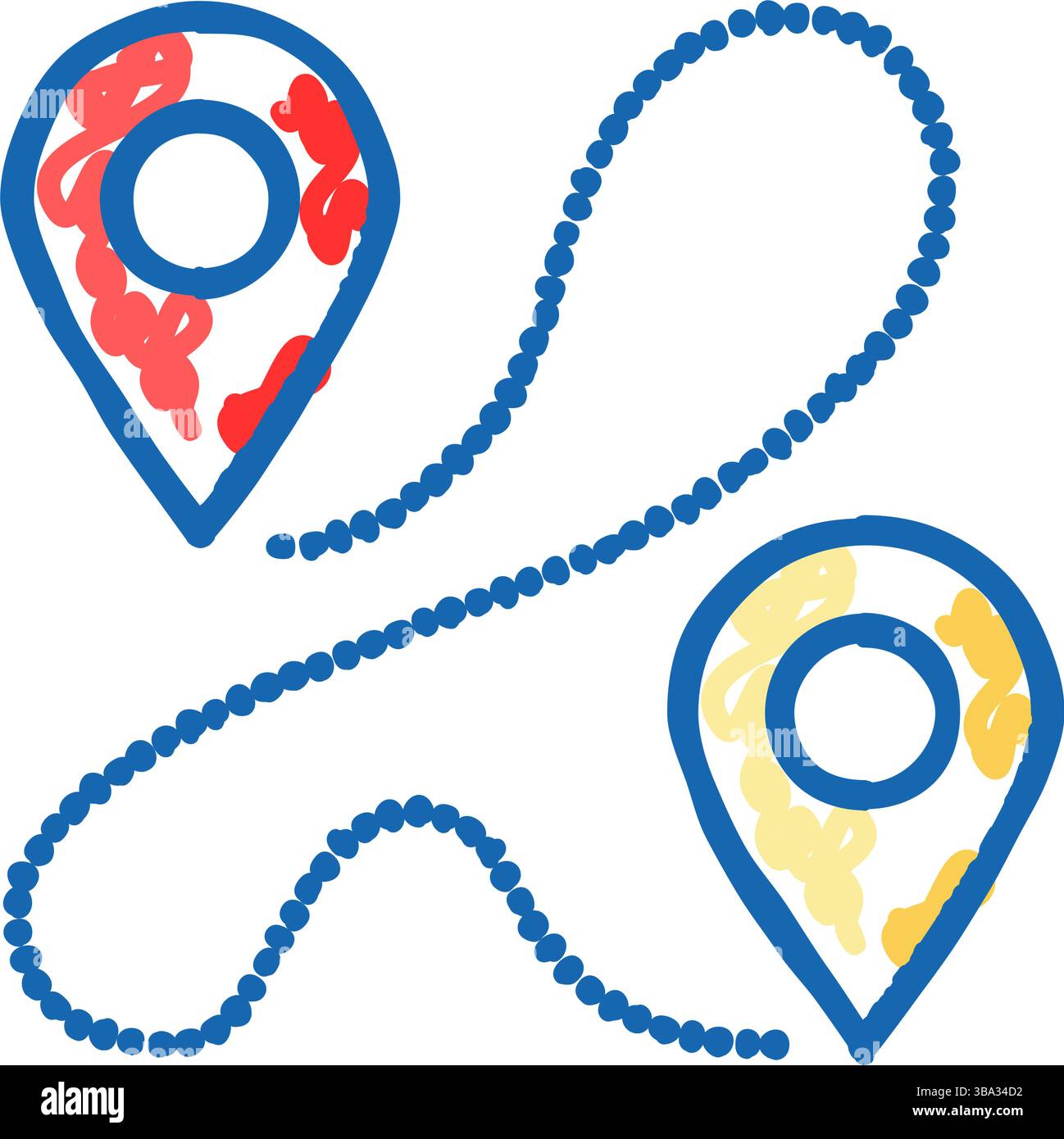 track airplane pointer map icon doodle illustration Stock Vector Image & Art - Alamy