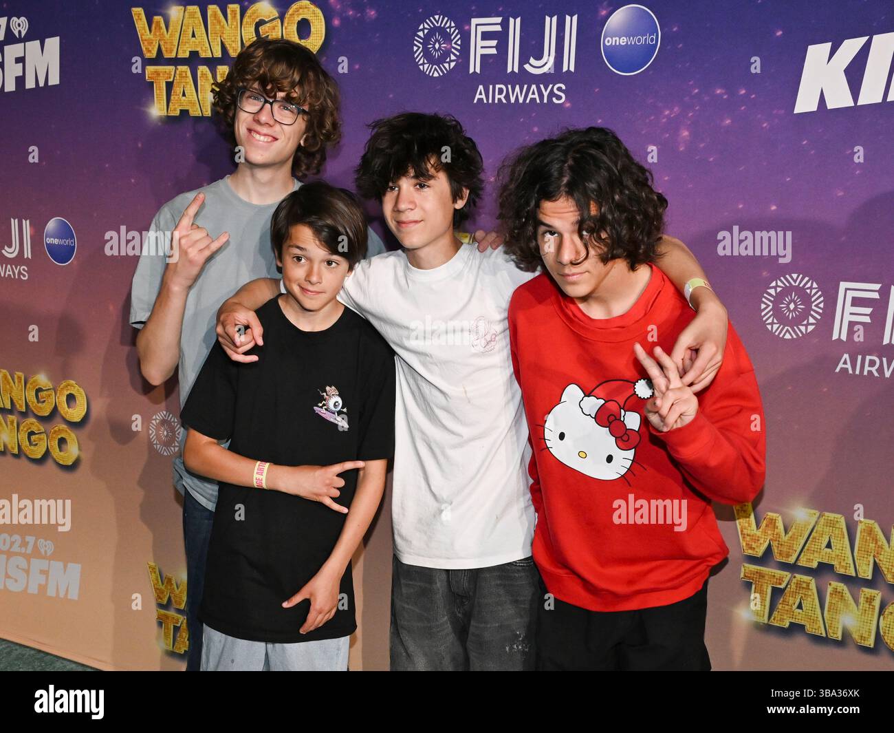 May 10, 2025, Hunington Beach, California, USA: (L-R) Cameron Trueblood, Ethan Trueblood, Mason ...