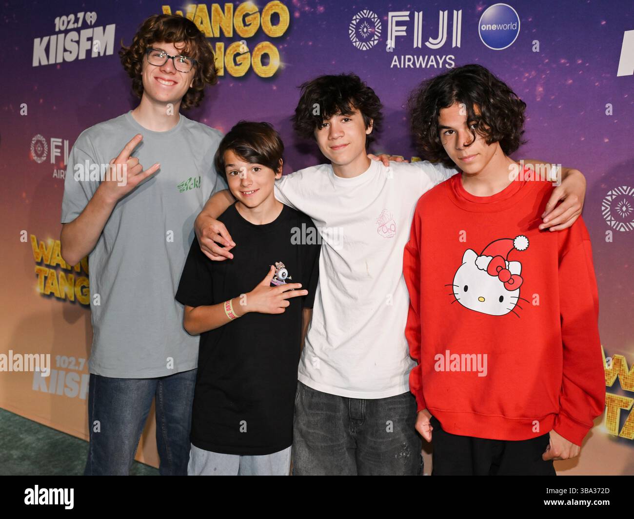 May 10, 2025, Hunington Beach, California, USA: (L-R) Cameron Trueblood, Ethan Trueblood, Mason ...
