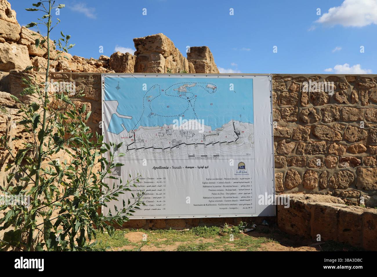Apollonia Tourist Map Stock Photo - Alamy