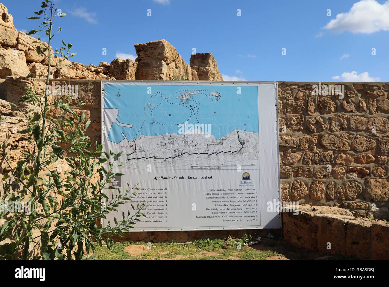 Apollonia Tourist Map Stock Photo - Alamy