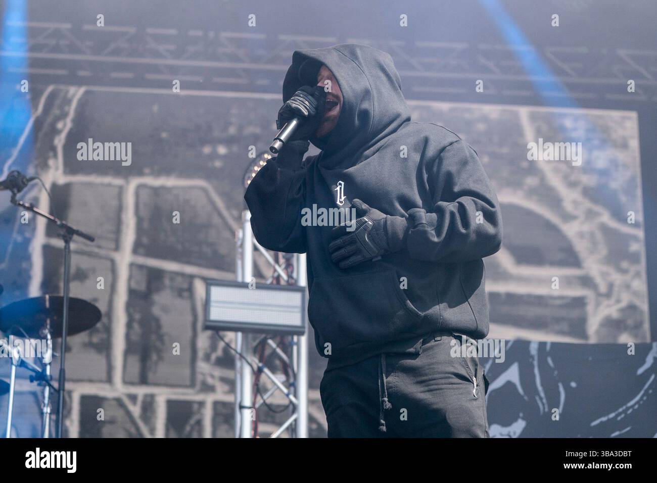 Danny Worsnop of Asking Alexandria performs during Sonic Temple Art and ...