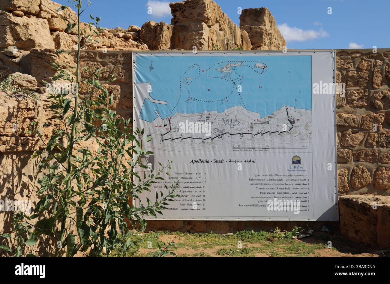 Apollonia Tourist Map Stock Photo - Alamy